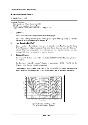 Health and safety notes - OCCUPATIONAL HEALTH AND SAFETY COURSE UNIT ...