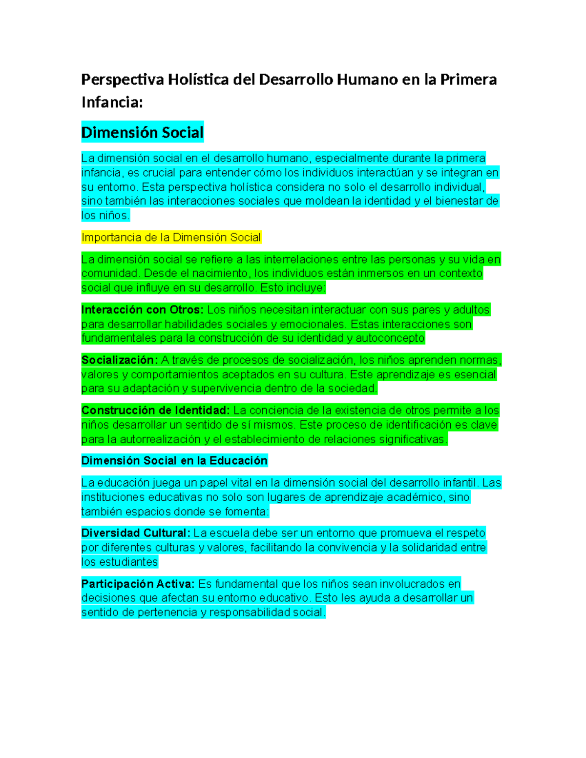 Exposicion desarrollo integral - Perspectiva Holística del Desarrollo ...