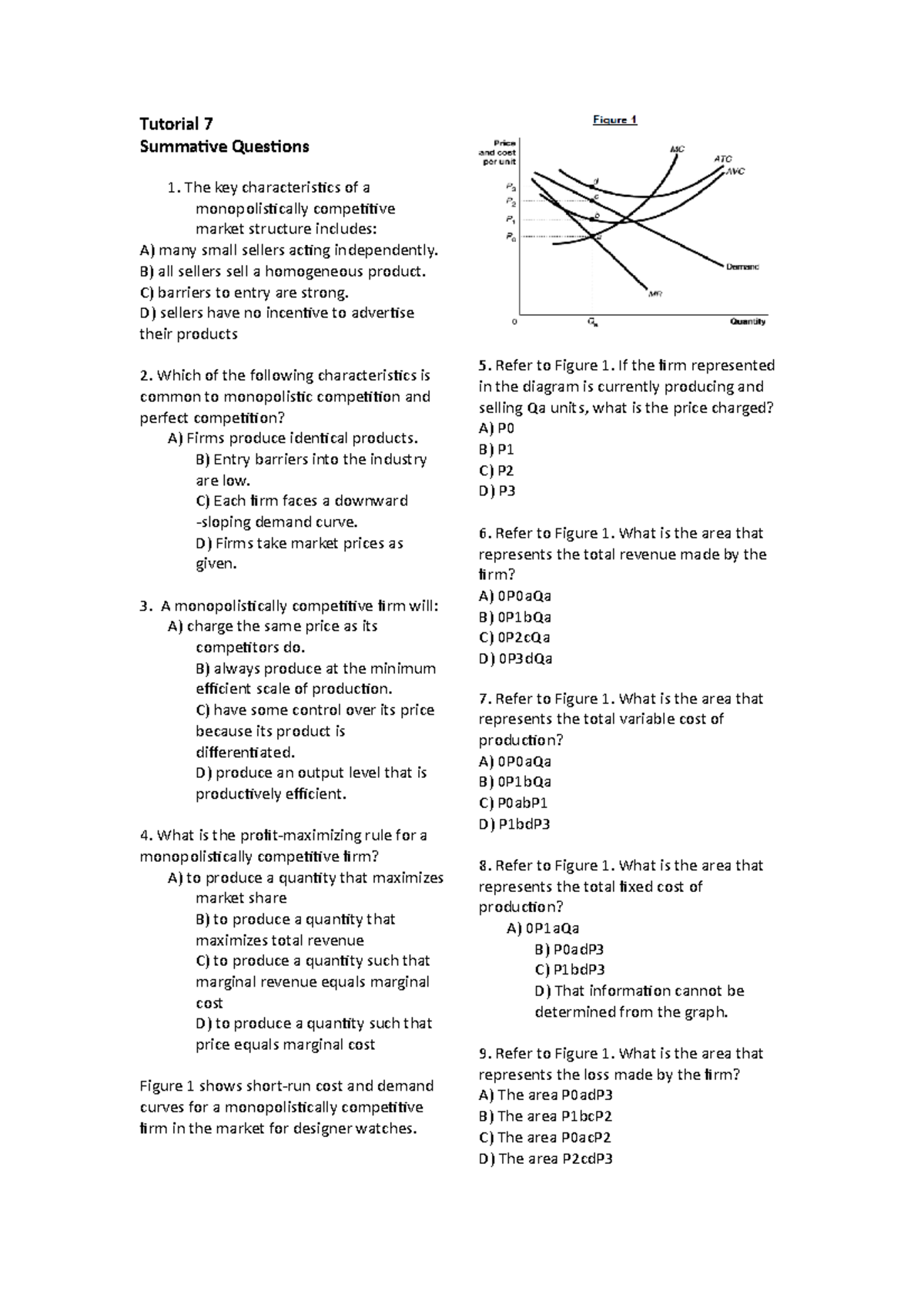 Economics - Tutorial Week 7 - UiTM - Studocu