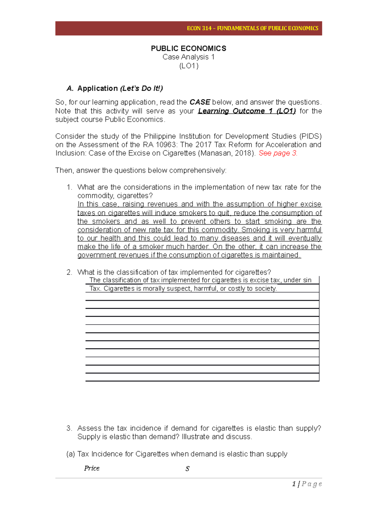 Case Analysis 1 - Philippine Institution for Development Studies (PIDS ...