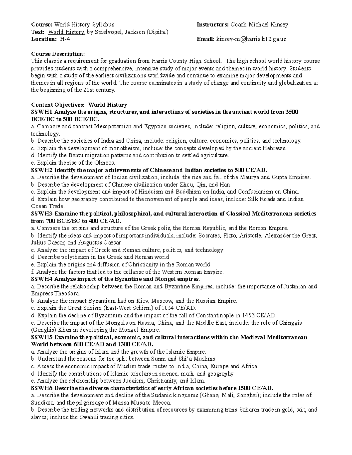 Kinsey World History Syllabus - Course: World History-Syllabus ...