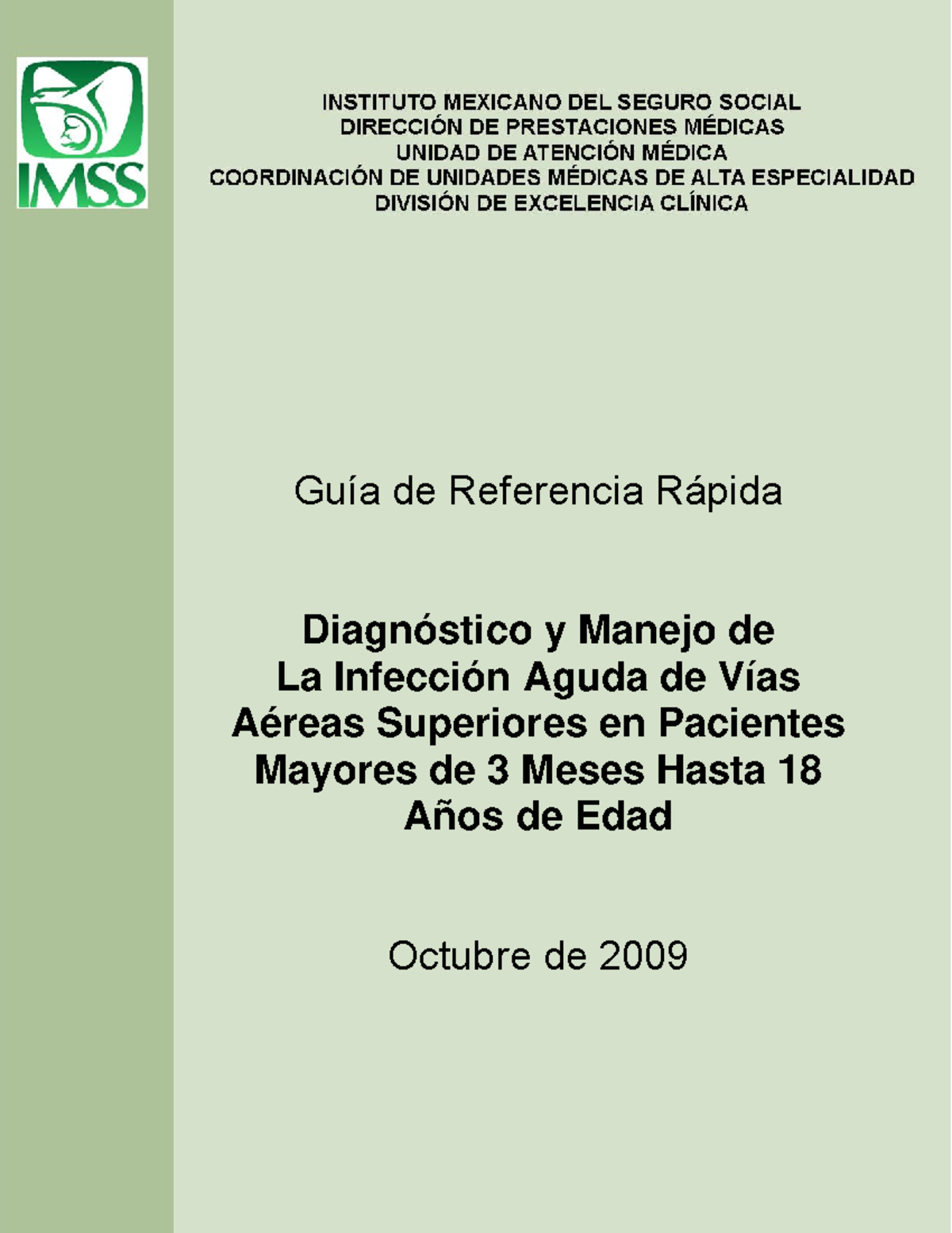 Infección Aguda Vías Aéreas - de Referencia y Manejo de La Aguda de ...