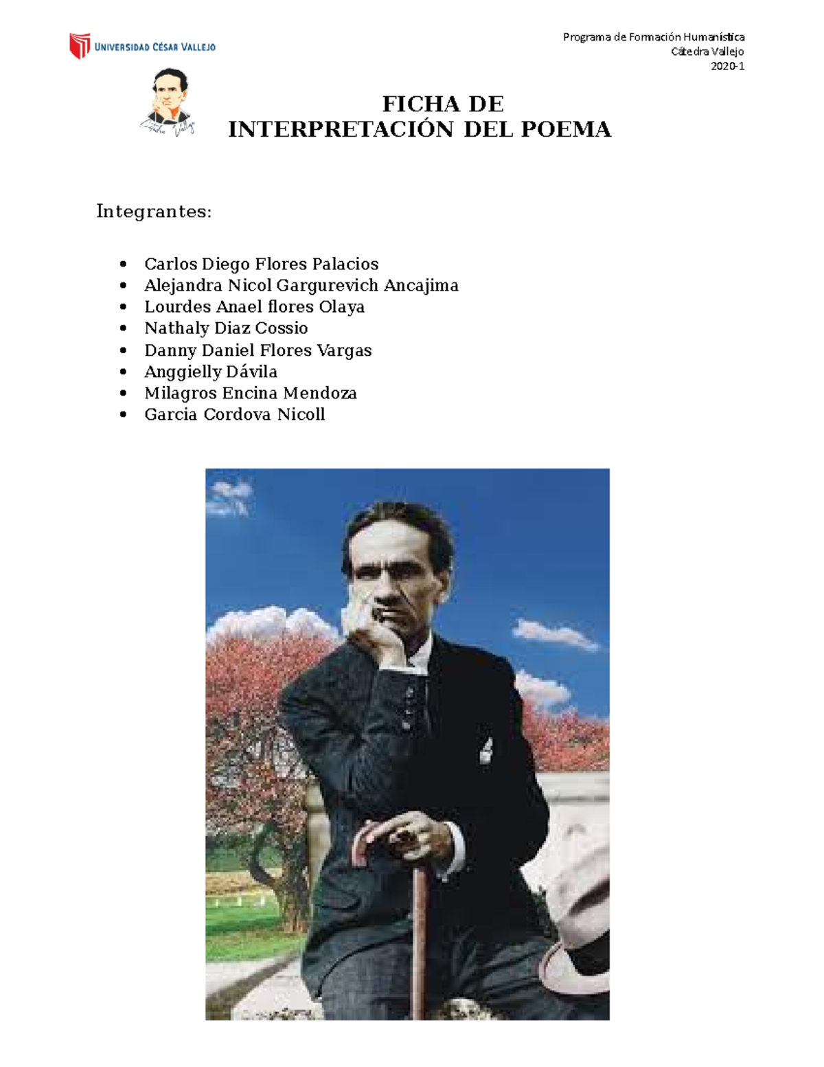 LA CENA Miserable - kajaj - Cátedra Vallejo 2020- FICHA DE ...