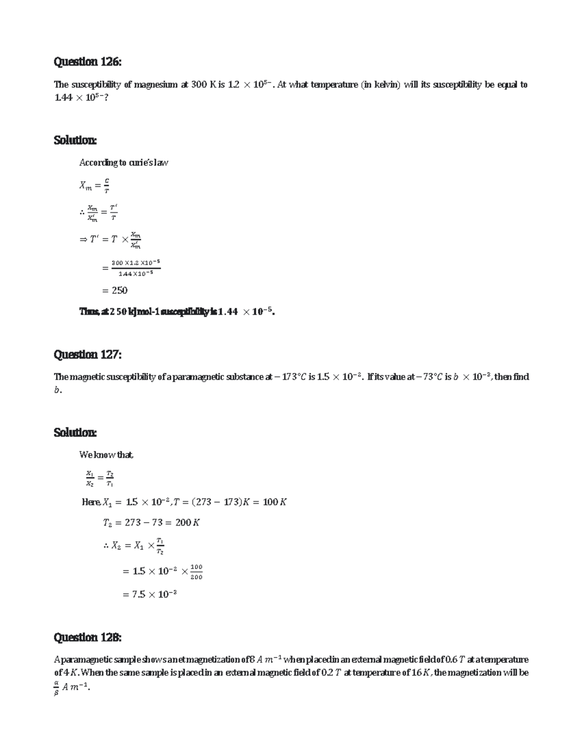 Physics Permanent magnets-4 Class 12 Questions and Their Explanations ...
