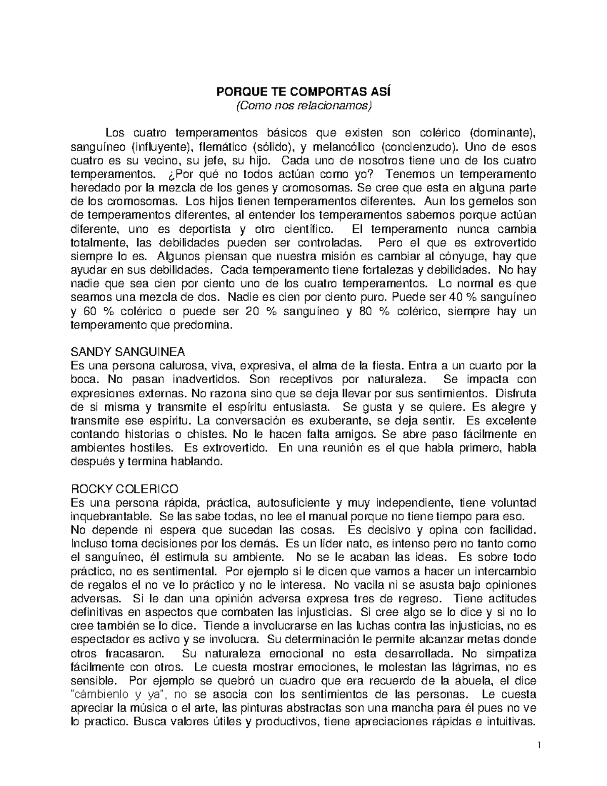 Porque TE Comportas ASÍ para DPI - PORQUE TE COMPORTAS ASÍ (Como nos ...