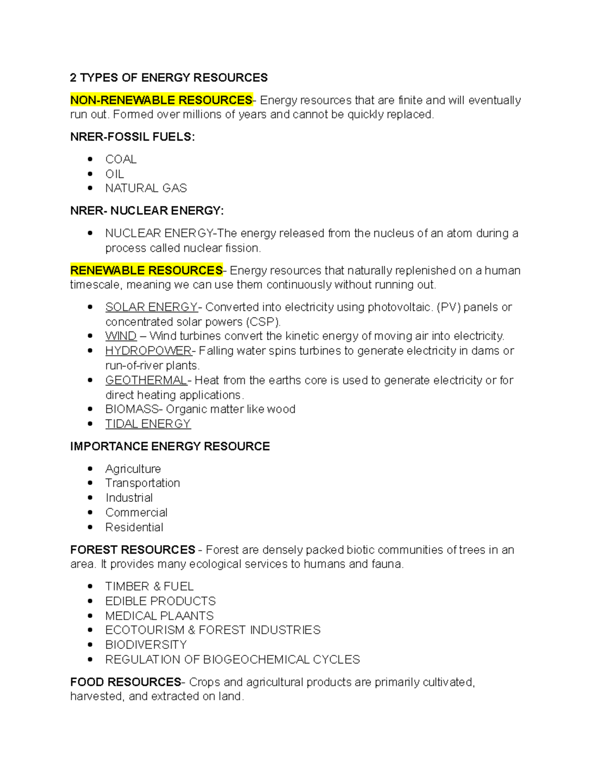 2 Types OF Energy Resources - 2 TYPES OF ENERGY RESOURCES NON-RENEWABLE ...