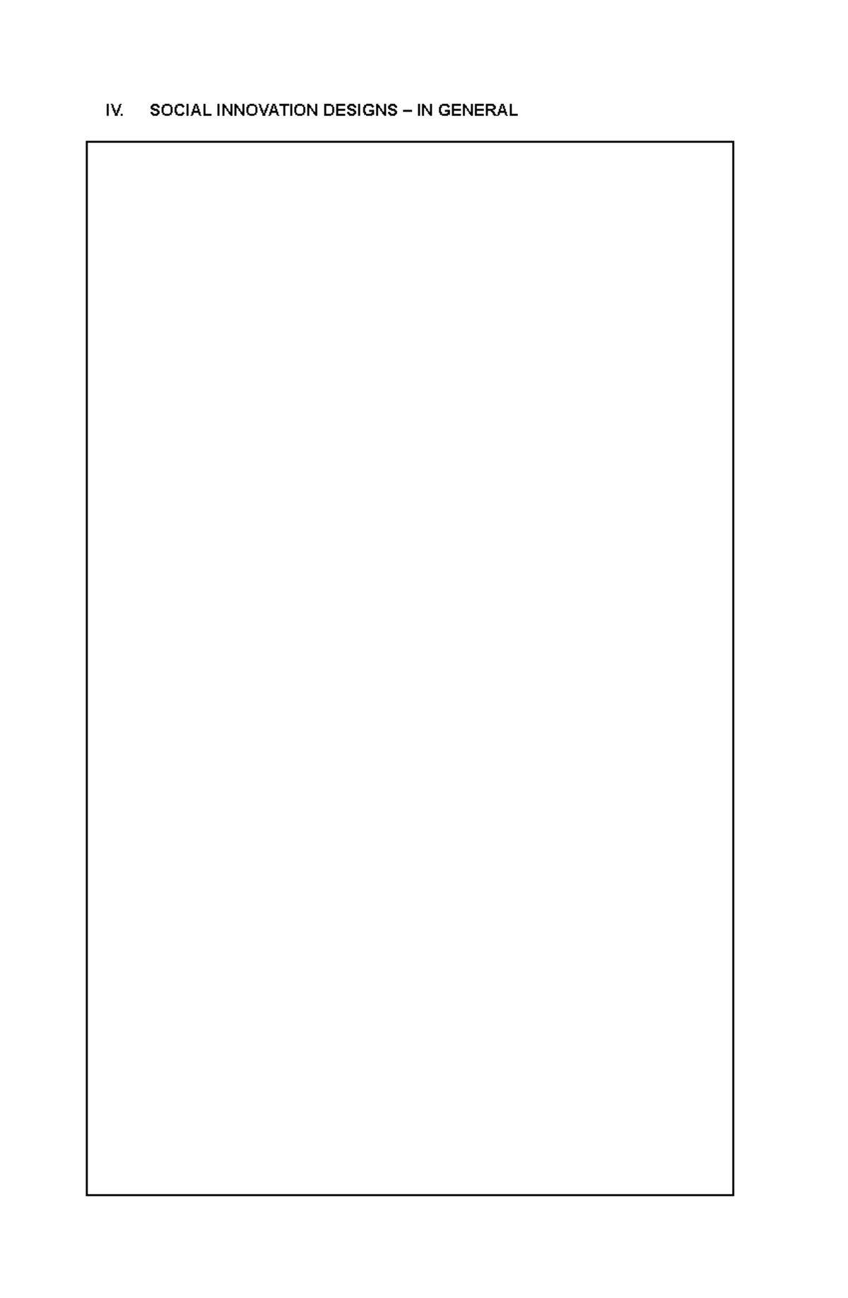 Social Innovation Designs - IV. SOCIAL INNOVATION DESIGNS – IN GENERAL ...