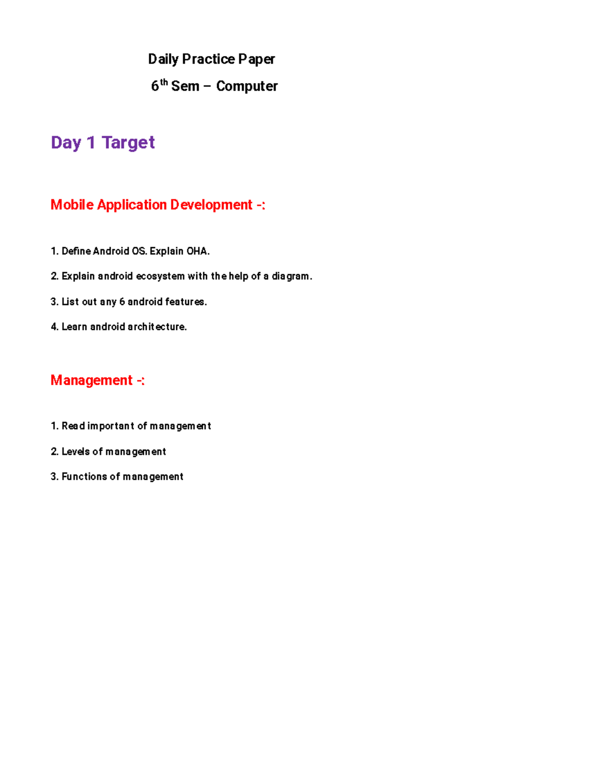 DPP Sheet 6th Sem - Google Docs - Daily Practice Paper 6 th Sem ...
