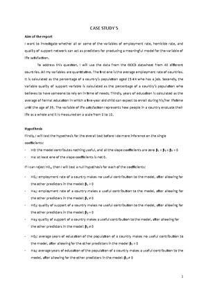 Task 1 Exercises One way anova and multiple comparisons - Task 1 One-way ANOVA, multiple ...