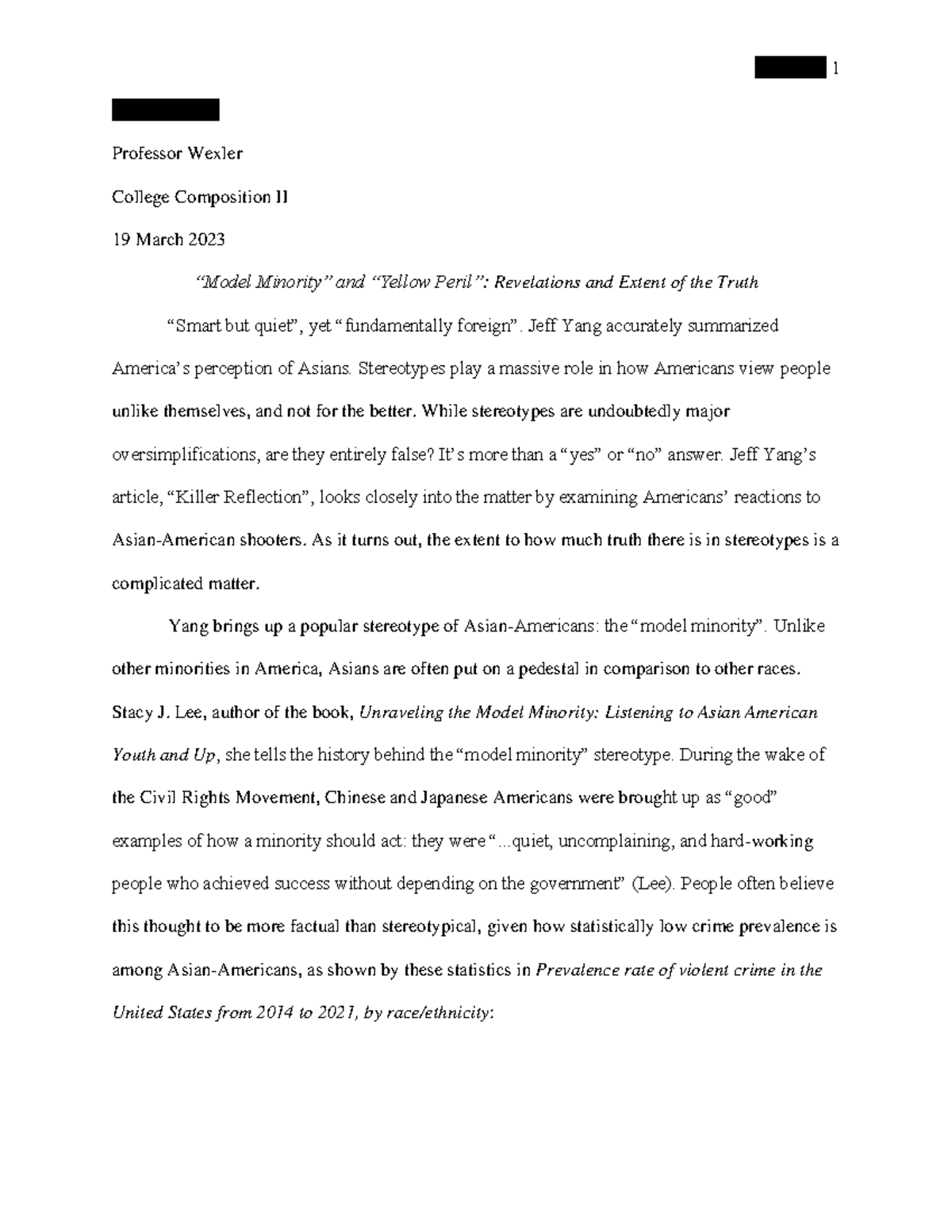 Comp II Unit 4 AS (Gonzalez) - Izzy Gonzalez Professor Wexler College ...