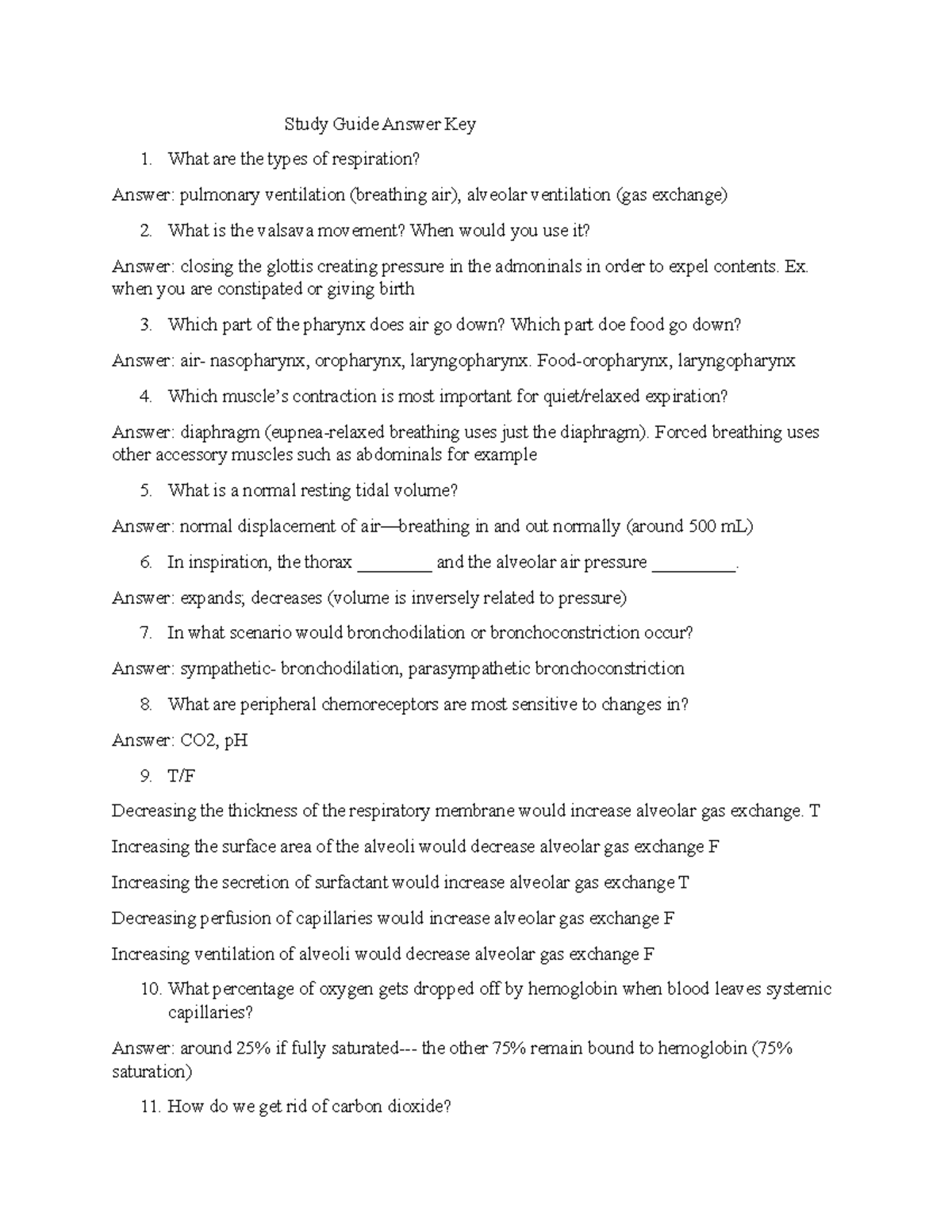BIOL 252 Final Study Guide Resource - Study Guide Answer Key 1. What ...