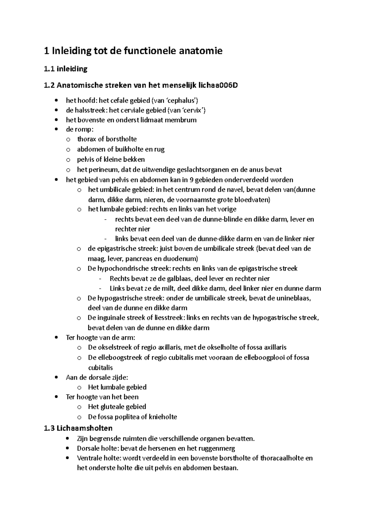 Basis begrippen anatomie - Functionele Anatomie: Extremiteiten en romp ...