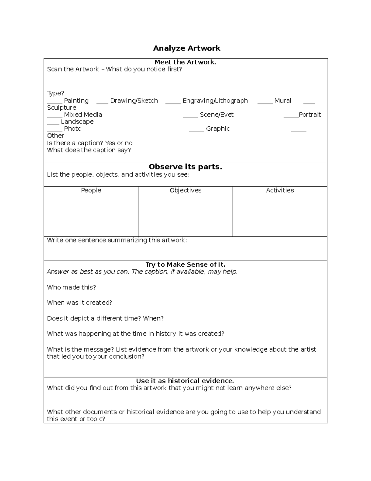 Analyze Artwork from National Archives - Analyze Artwork Meet the ...