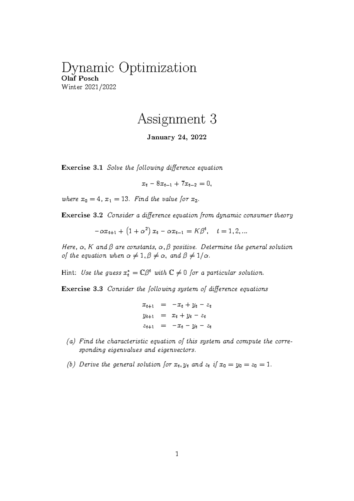 Dynopt ps3 - Die Aufgaben für Bonuspunkte des Kurses "Dynamic Optimization" - Dynamic ...