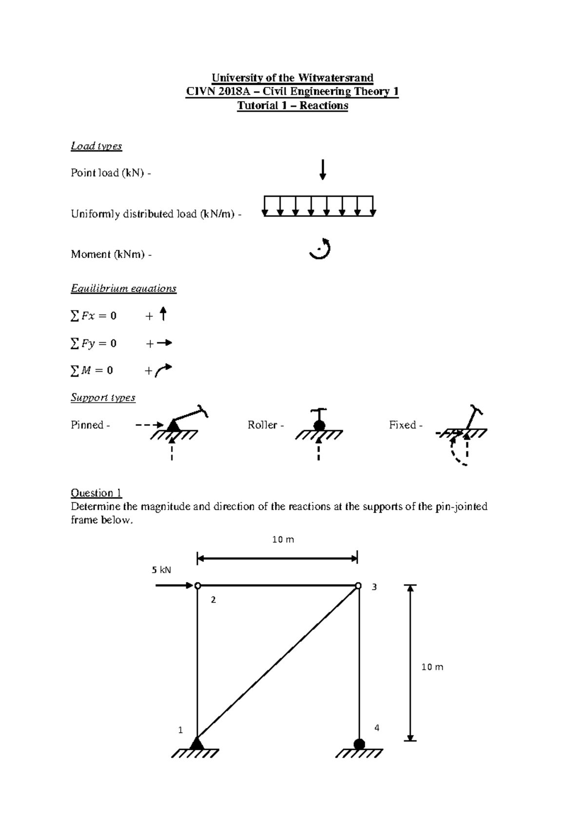 Tut 1 - This will help you understand bending moments, axial moments ...