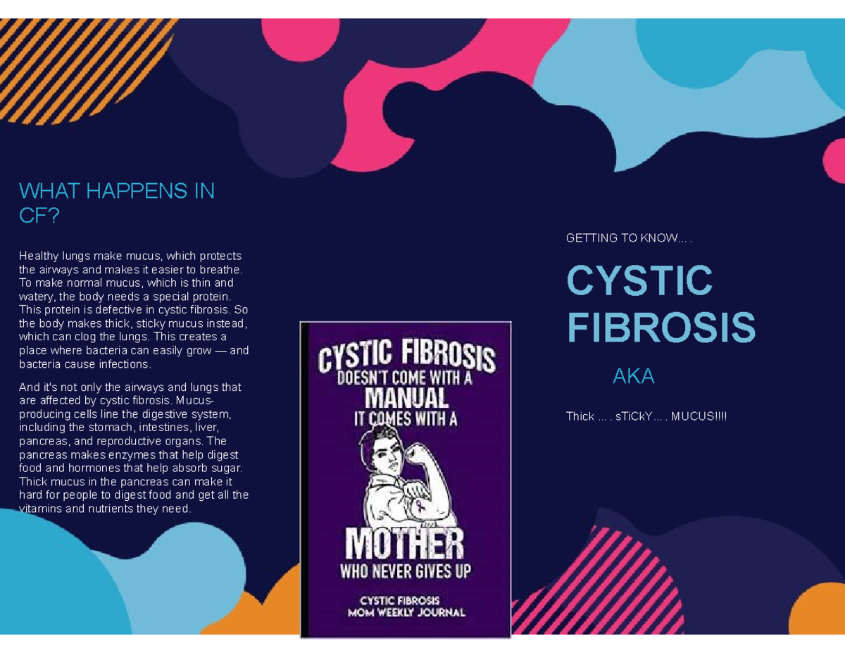 Cf pamphlet - cystic fibrosis - WHAT HAPPENS IN CF? Healthy lungs make ...