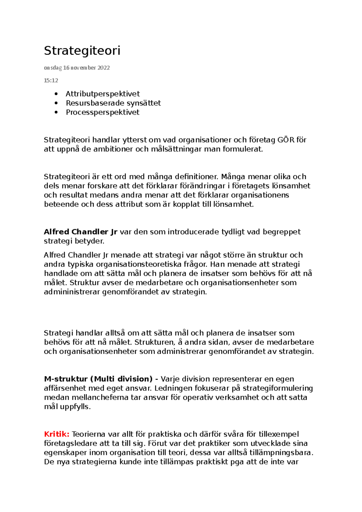 Kap 9 Strategiteori - Organisation och organisering | 4:e upplagan av ...