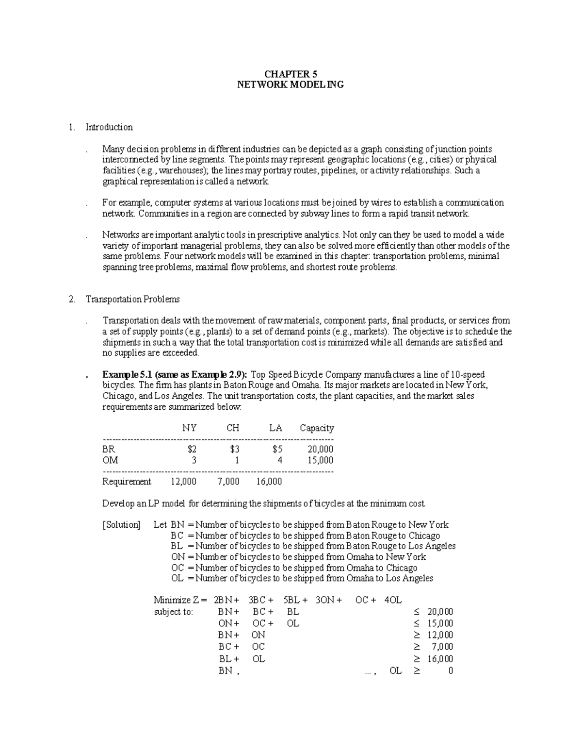 Chapter 5 Network Modeling - CHAPTER 5 NETWORK MODELING 1. 2 ...