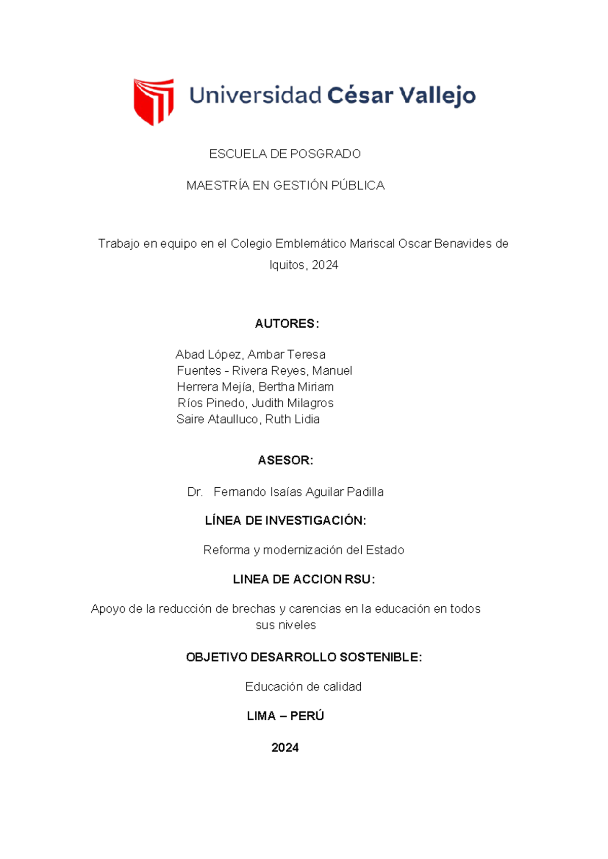 Coach Trab Colab 1 - tipos de couching - ESCUELA DE POSGRADO MAESTRÍA ...