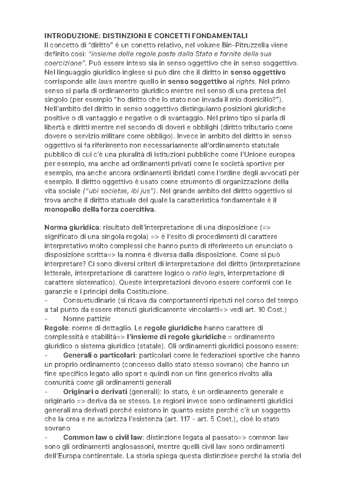Introduzione: Distinzioni E Concetti Fondamentali - INTRODUZIONE ...