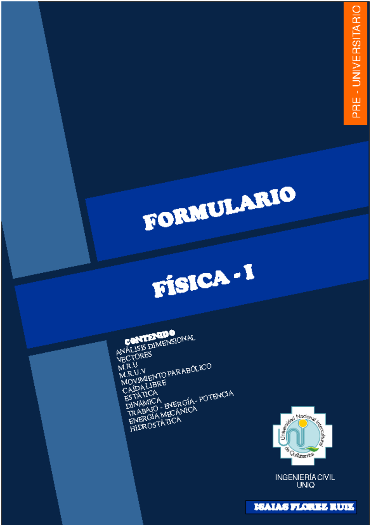 Estatica - Estudien - FORMULARIO 1 CÁLCULO VECTORIAL ISAIAS FLOREZ RUIZ ...