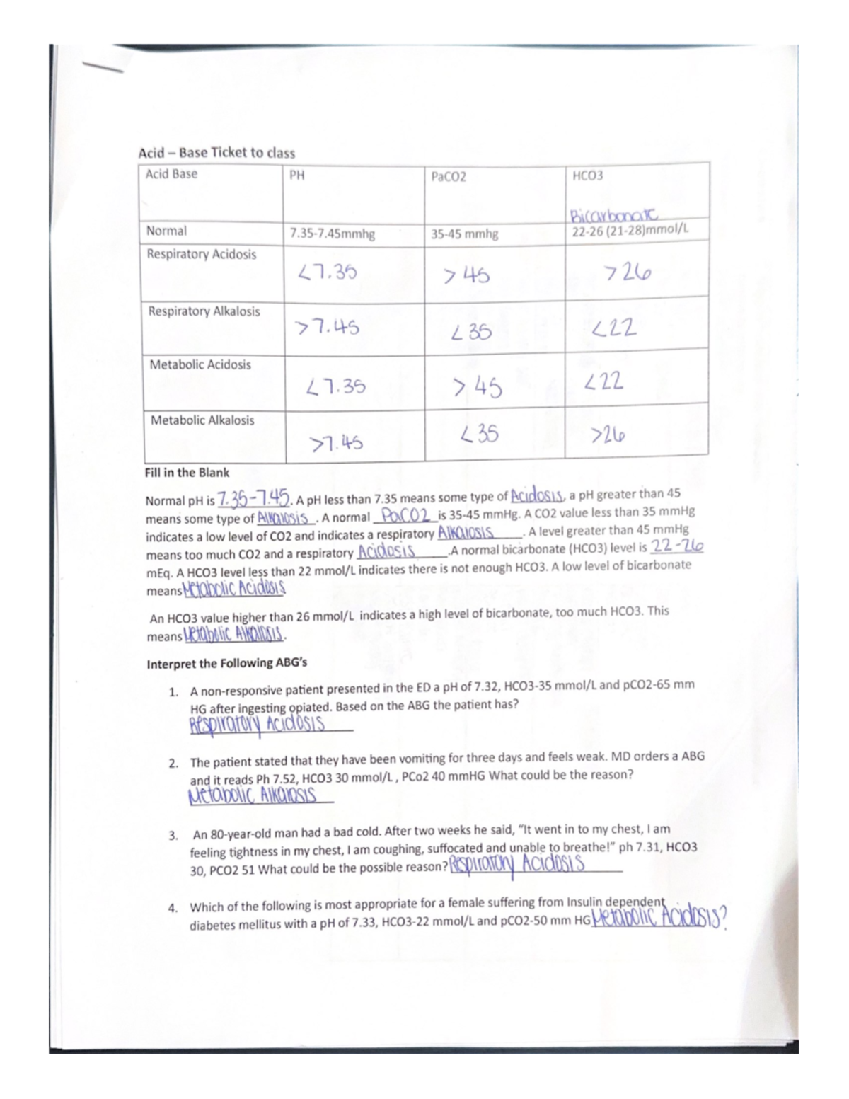 Acid - Base Ticket to class - Acid Base Ticket to class Acid Base PH ...