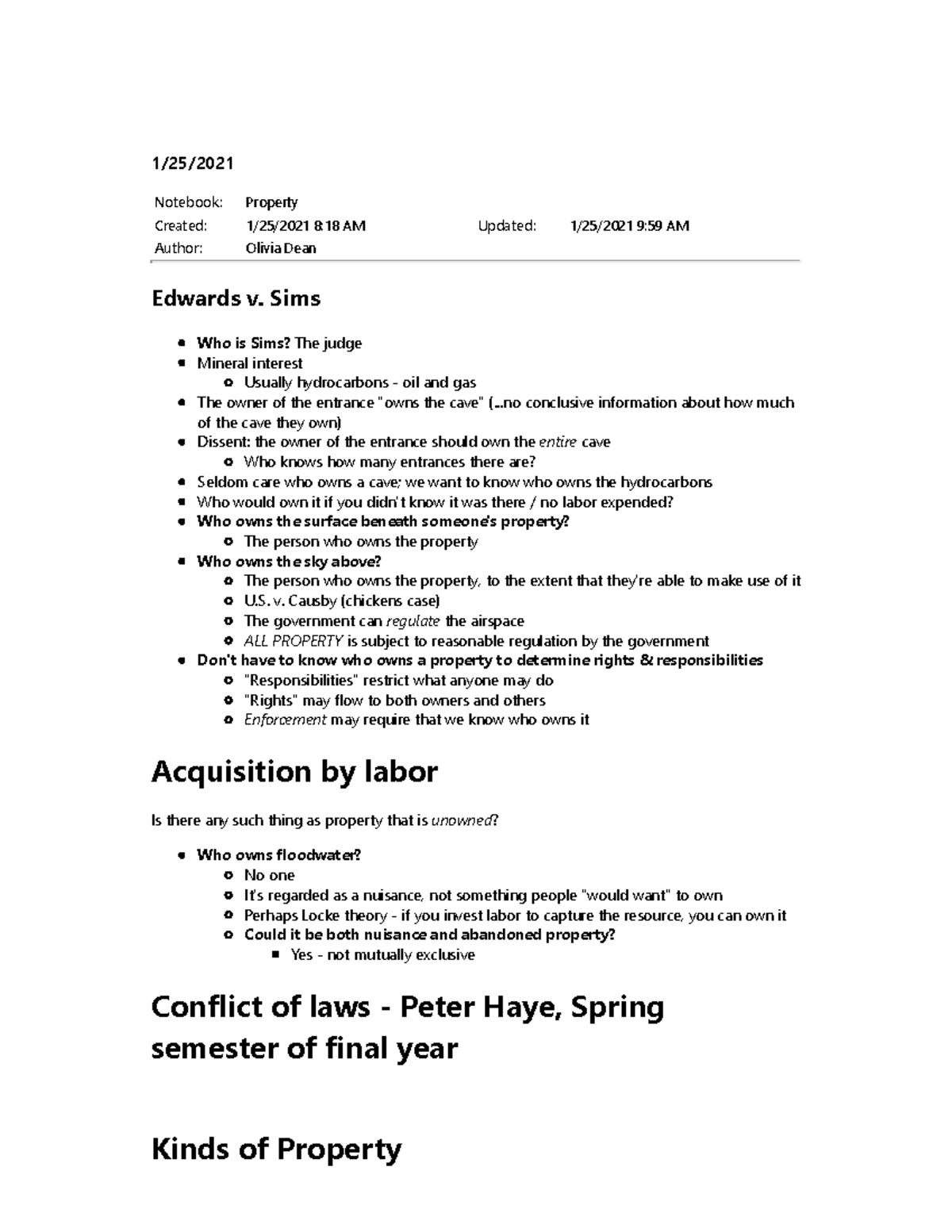 Introduction to Property - Notebook: Property Created: 1/25/2021 8:18 ...