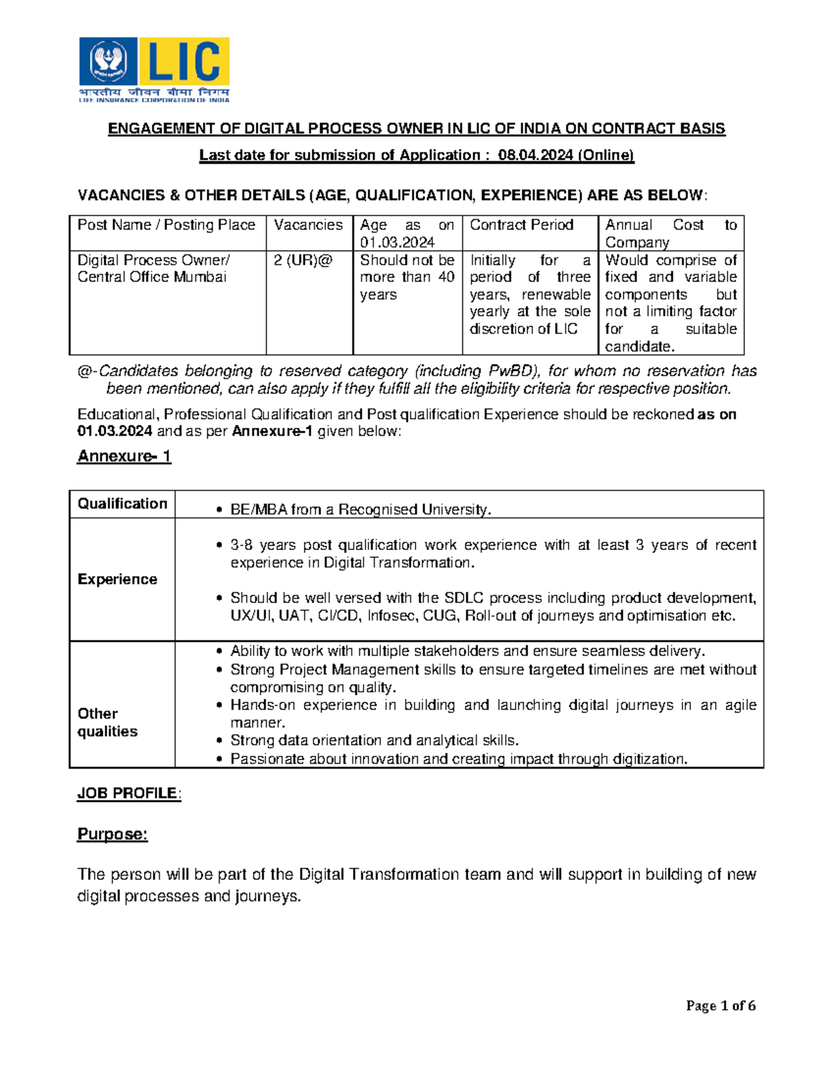 Notification-DPO - Hdjdkkskd - ENGAGEMENT OF DIGITAL PROCESS OWNER IN ...