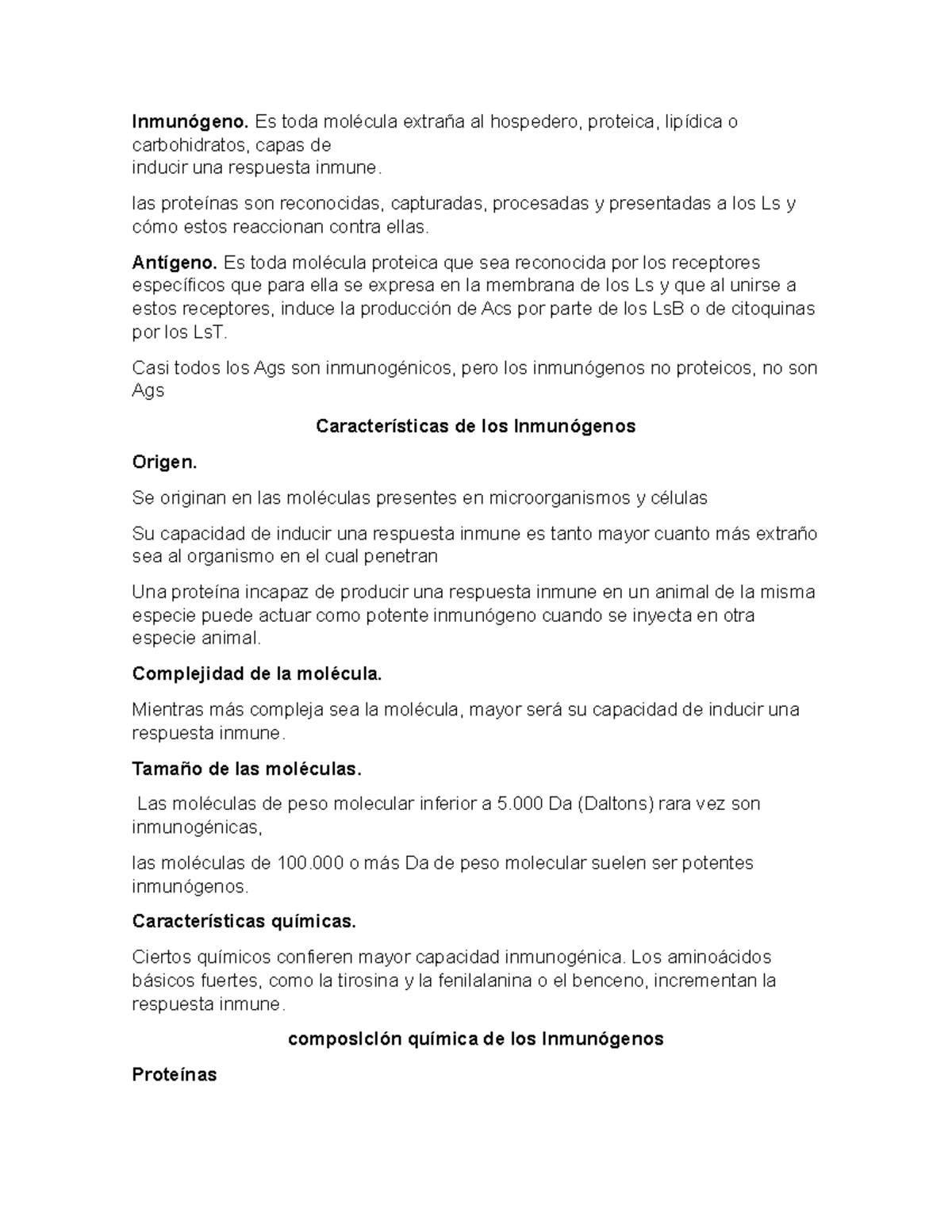 Inmunógeno y Antígeno, inmunogenética - Inmunógeno. Es toda molécula ...