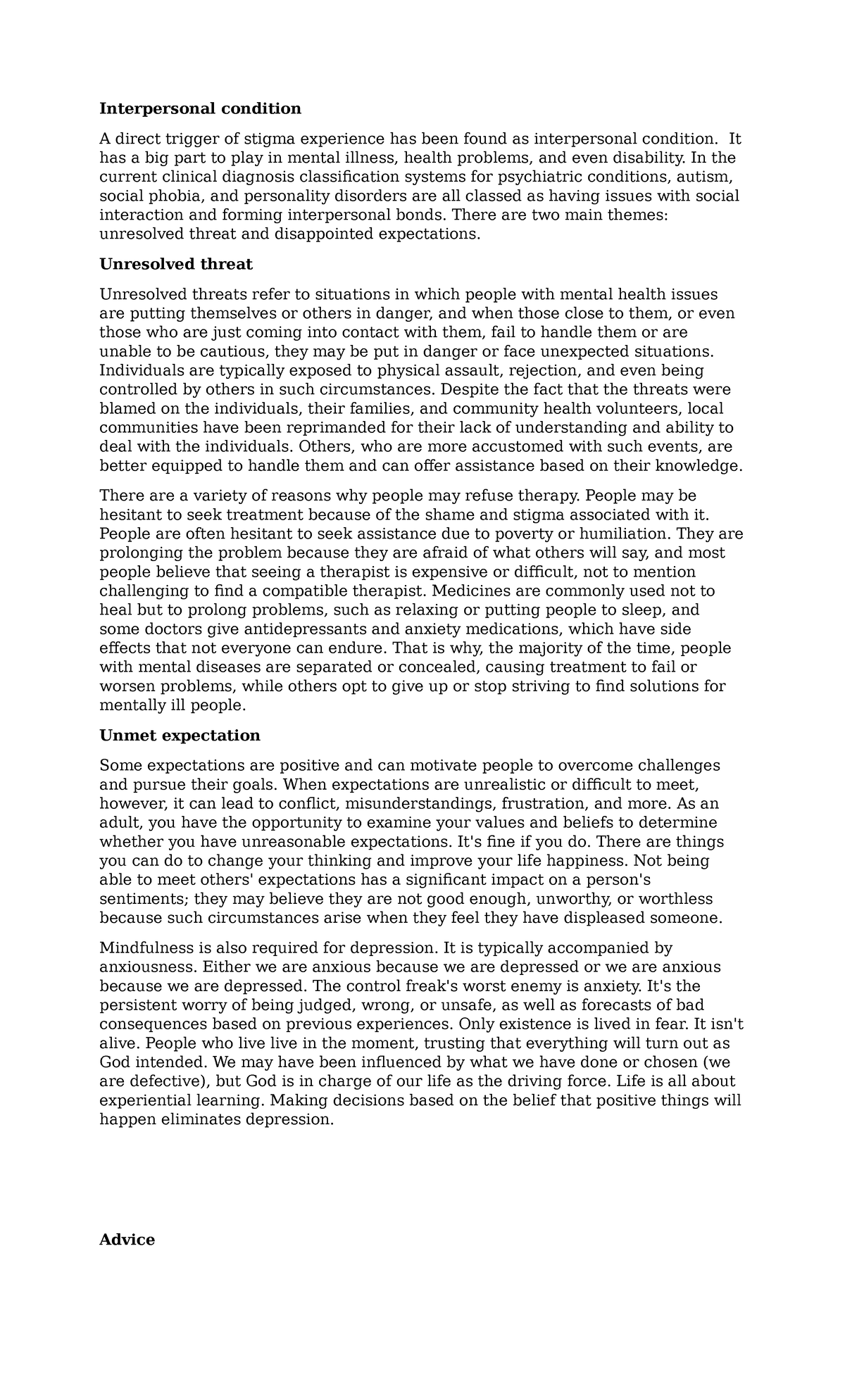 Mental Health Podcast - Activity 1 - General Assumptions on General ...