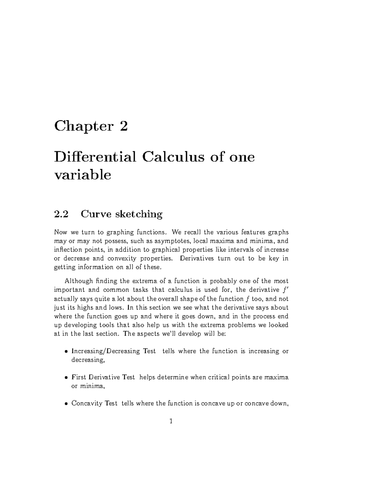 Section 2-2 - Professor: Denis Serbin - Chapter 2 Differential Calculus of one variable 2 Curve ...