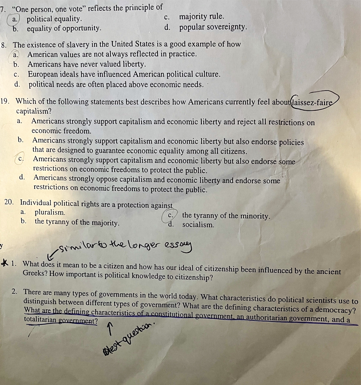 Chapter 1 - practice materials for tests and exams. this page talks ...