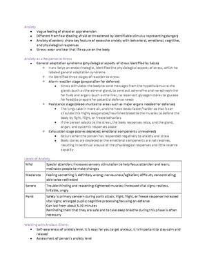 Cluster C Personality Disorder Map - NUR 3531C - UNF - Studocu