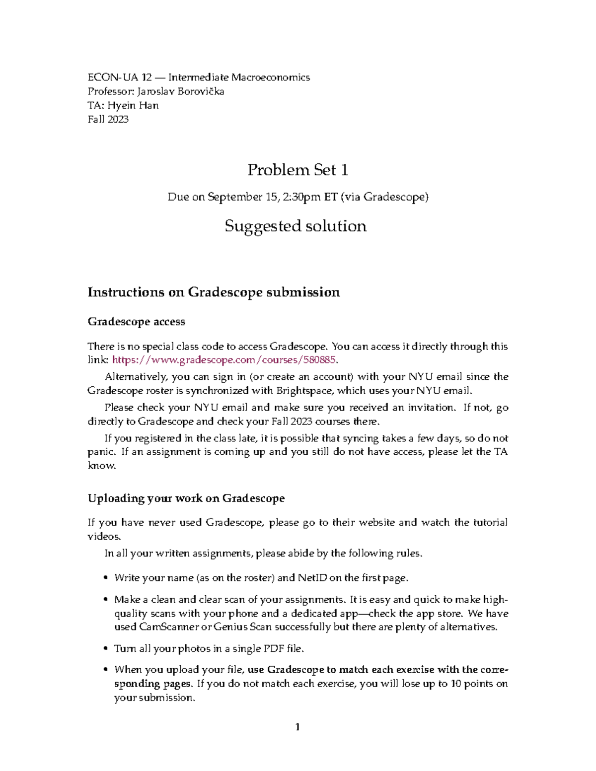 Ps1 econ ua 12 fall 2023 with answers - ECON-UA 12 — Intermediate ...