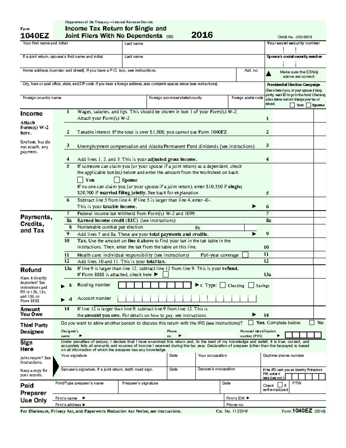 F1040ez - will help you a lot in this topic - Form 1040EZ Department of ...