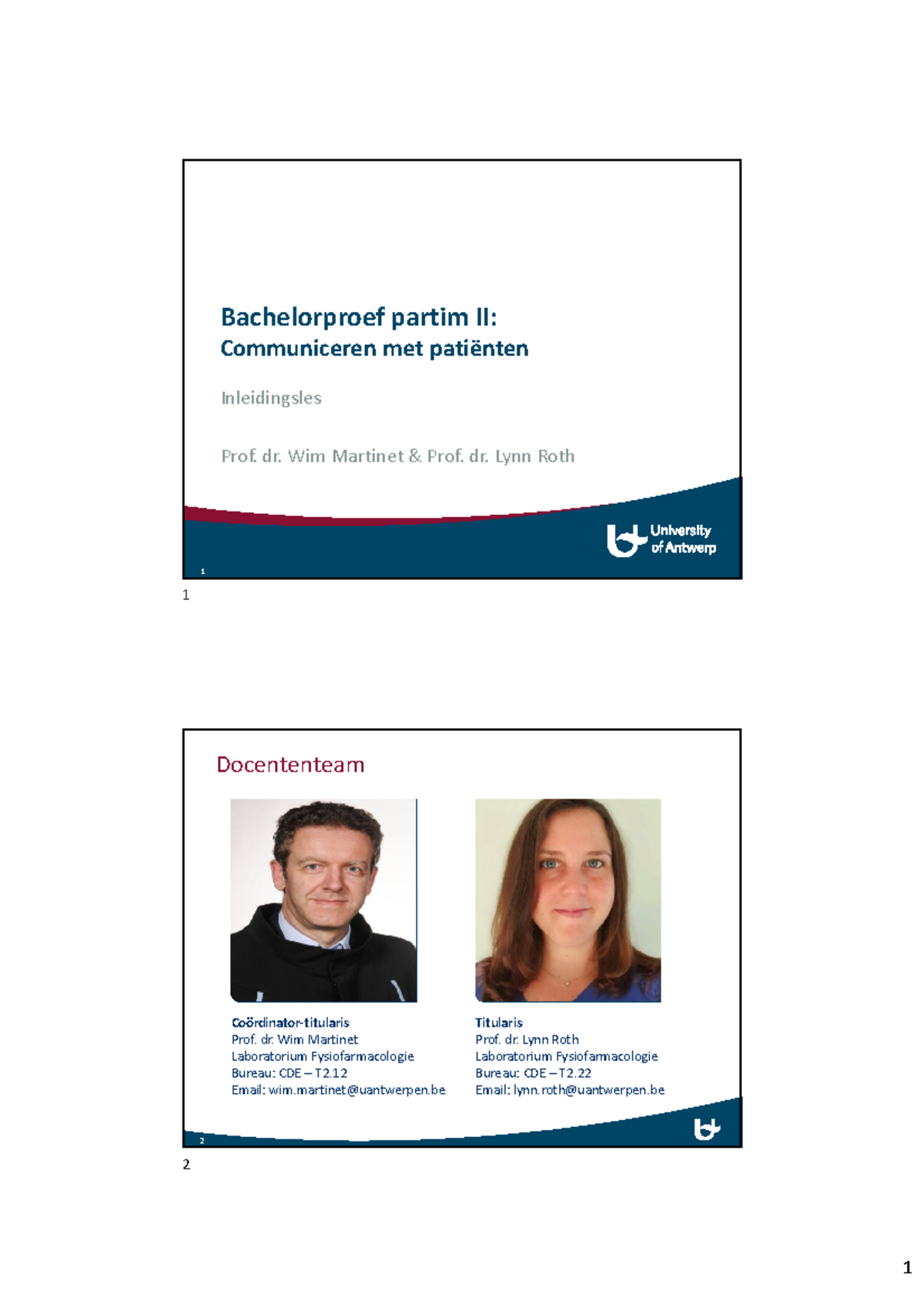 Inleidingsles bachelorproef partim II 2023-2024 - Bachelorproef partim II: Communiceren met ...