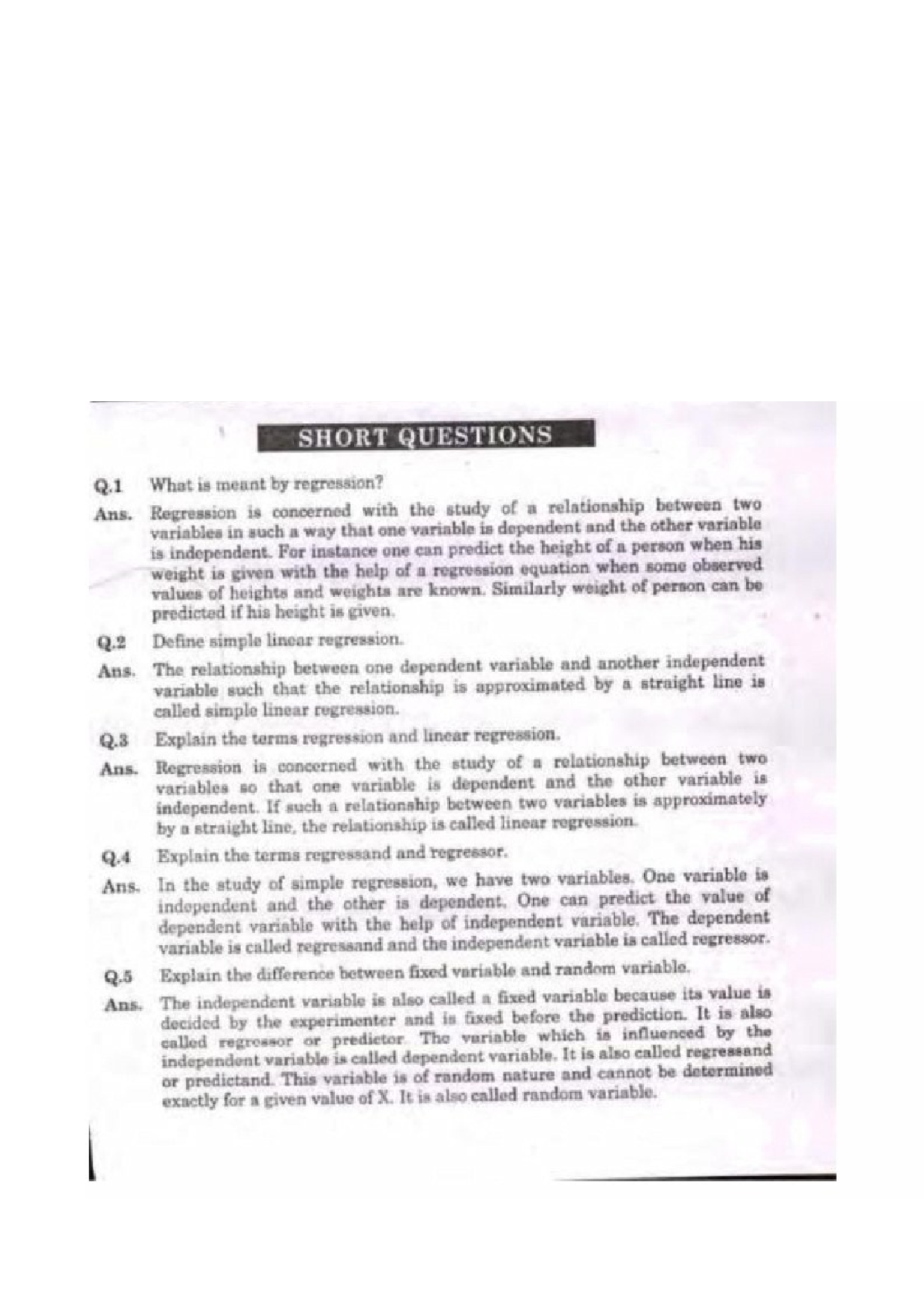 1st Year Statistics Chapter 6 Notes - Studocu