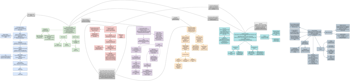 Body Systems Flow Chart - Both systems expel waste Blood (circulatory ...