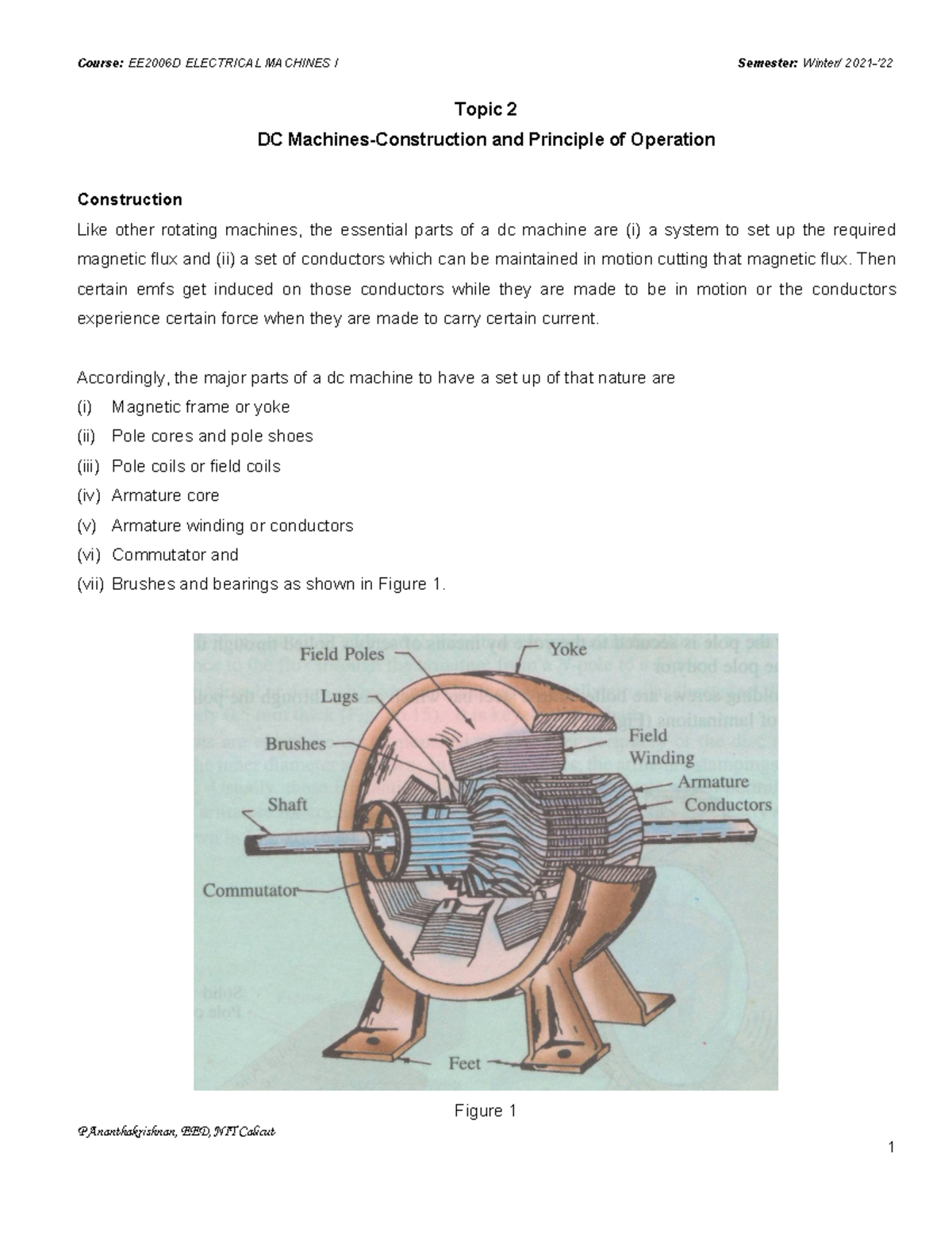 2. DC Machines-Construction and Principle of Operation(Working of DC ...