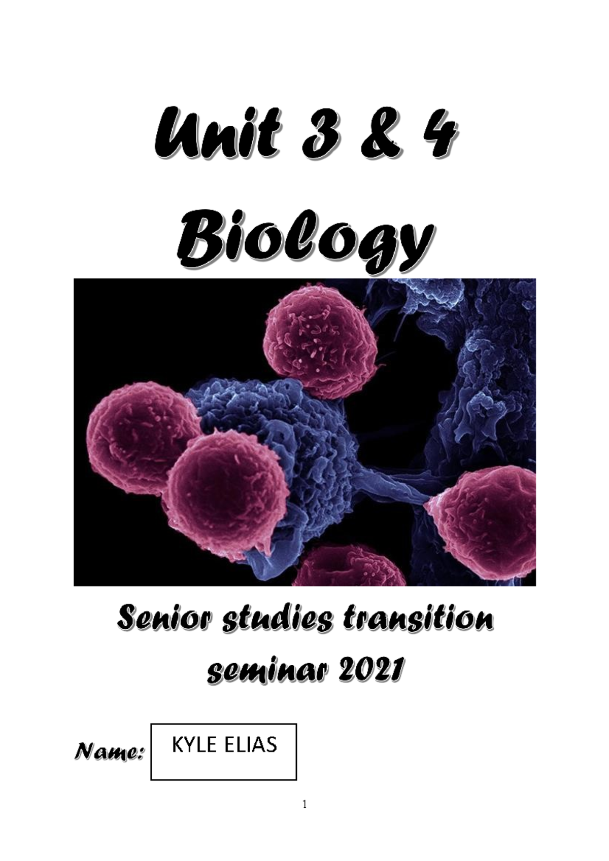 Biology Holiday Homework - KYLE ELIAS 1 Summary questions Read through ...