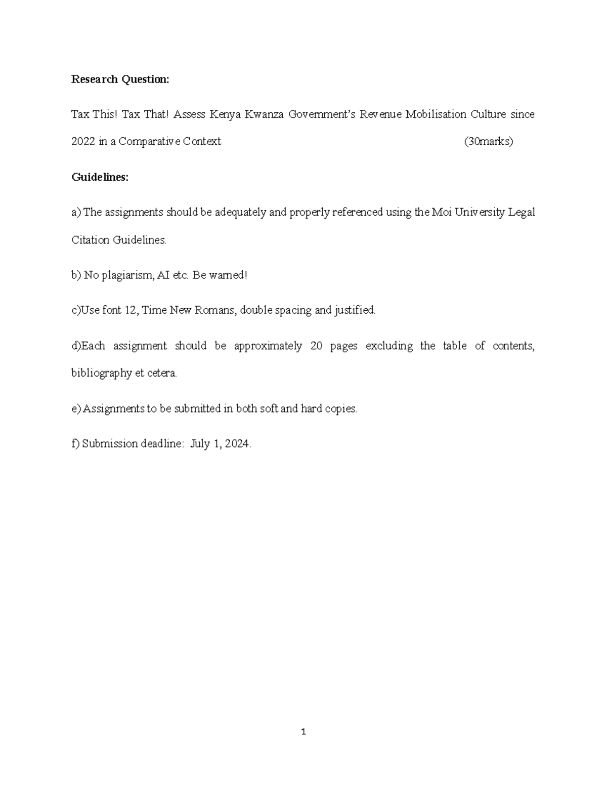 Research+task - RESEARCH SUMMARY - Research Question: Tax This! Tax ...