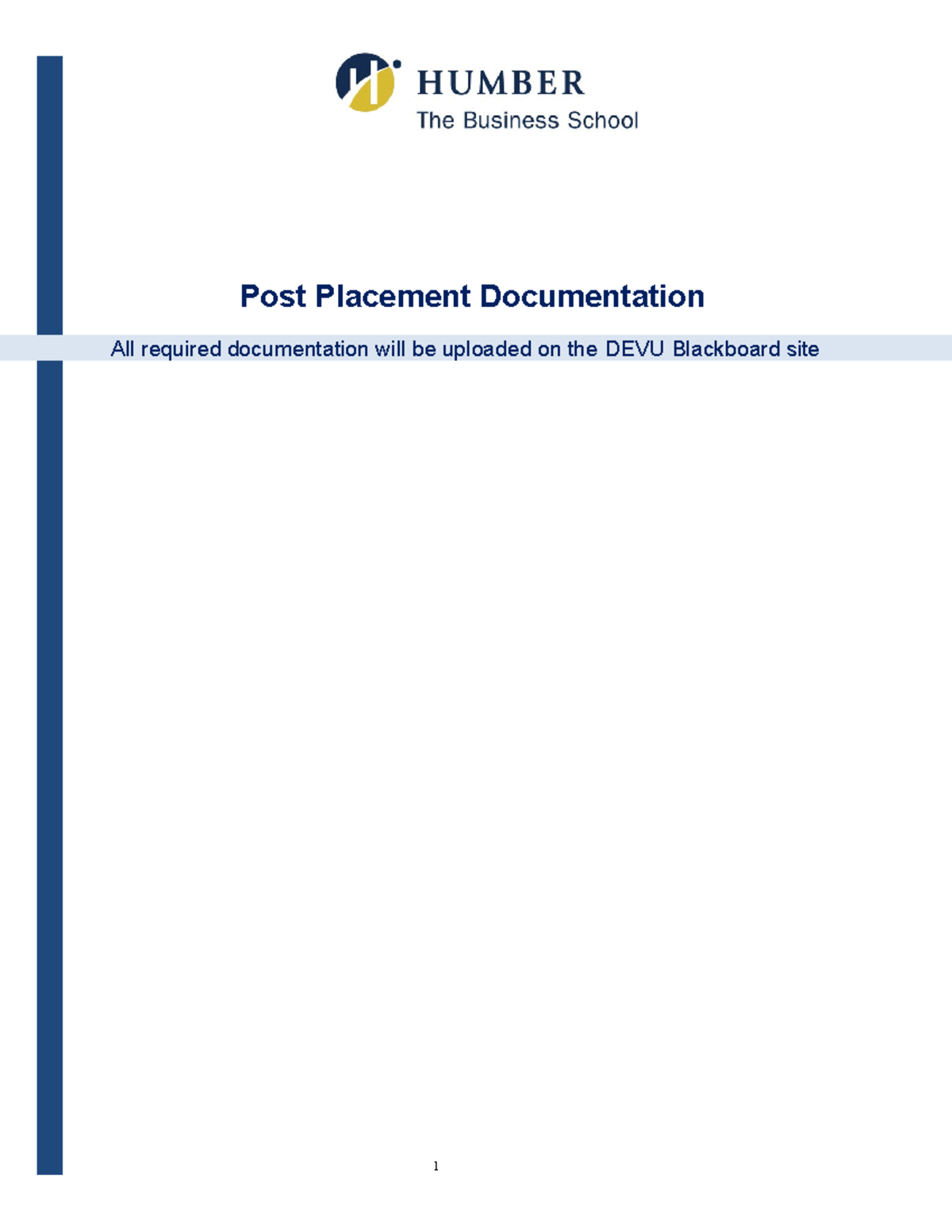 Student Reflection Post Placement Package (2) - Post Placement ...