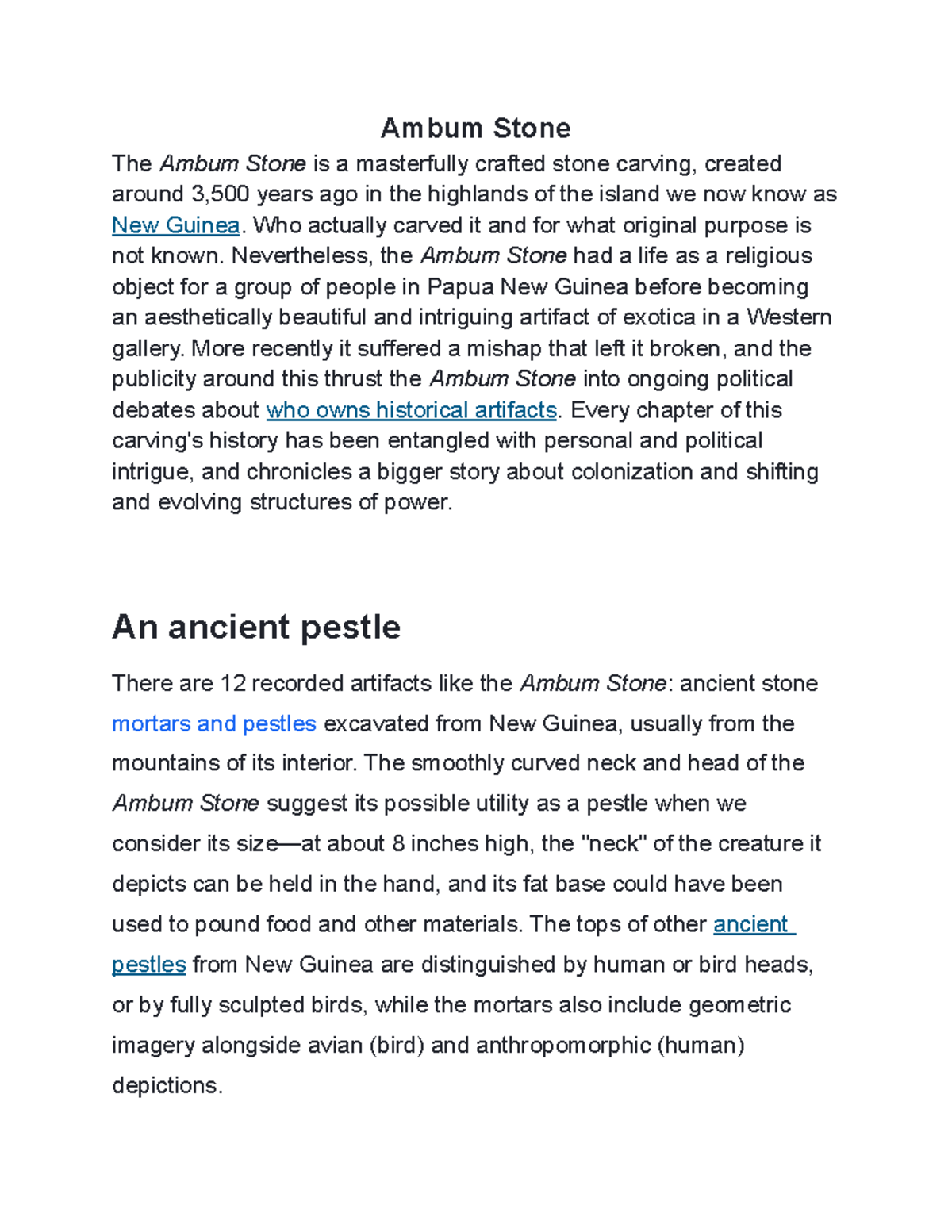 Ambum Stone - Who actually carved it and for what original purpose is ...