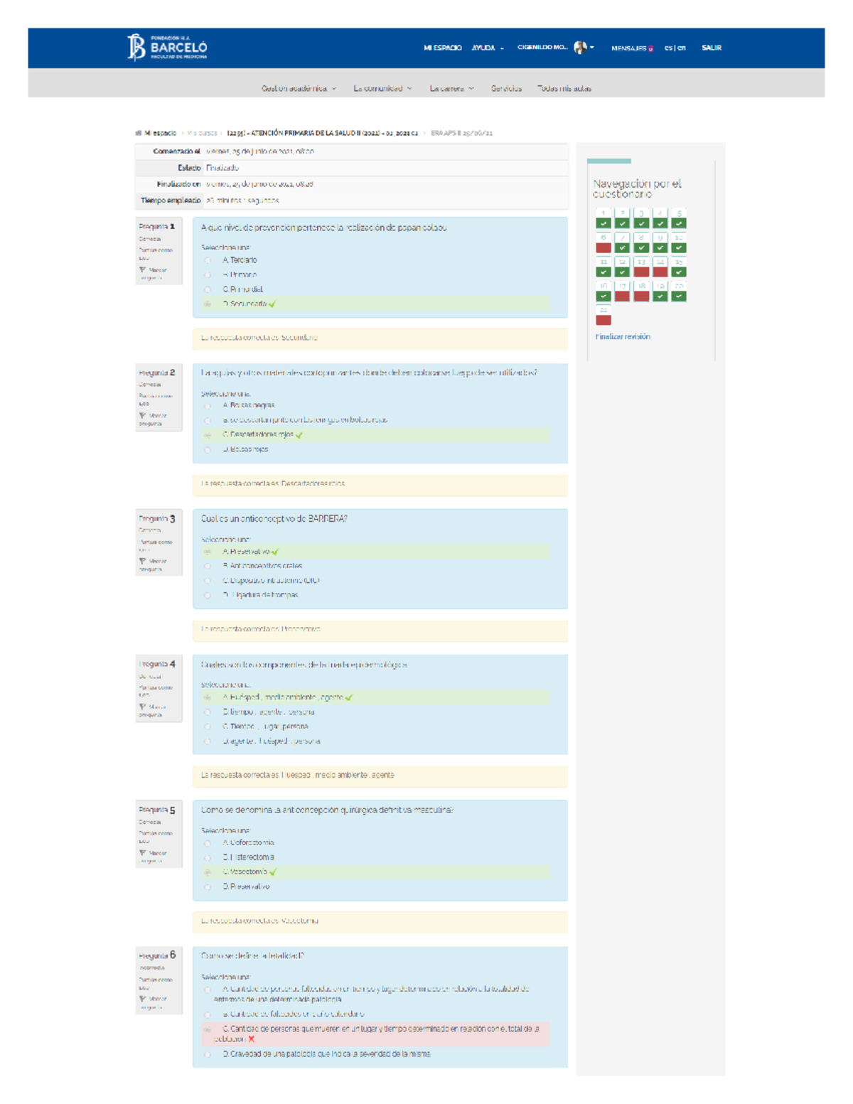 1 Era - APS II - PRUEBA APS FUNDACION BARCELO - Epidemiología - Studocu