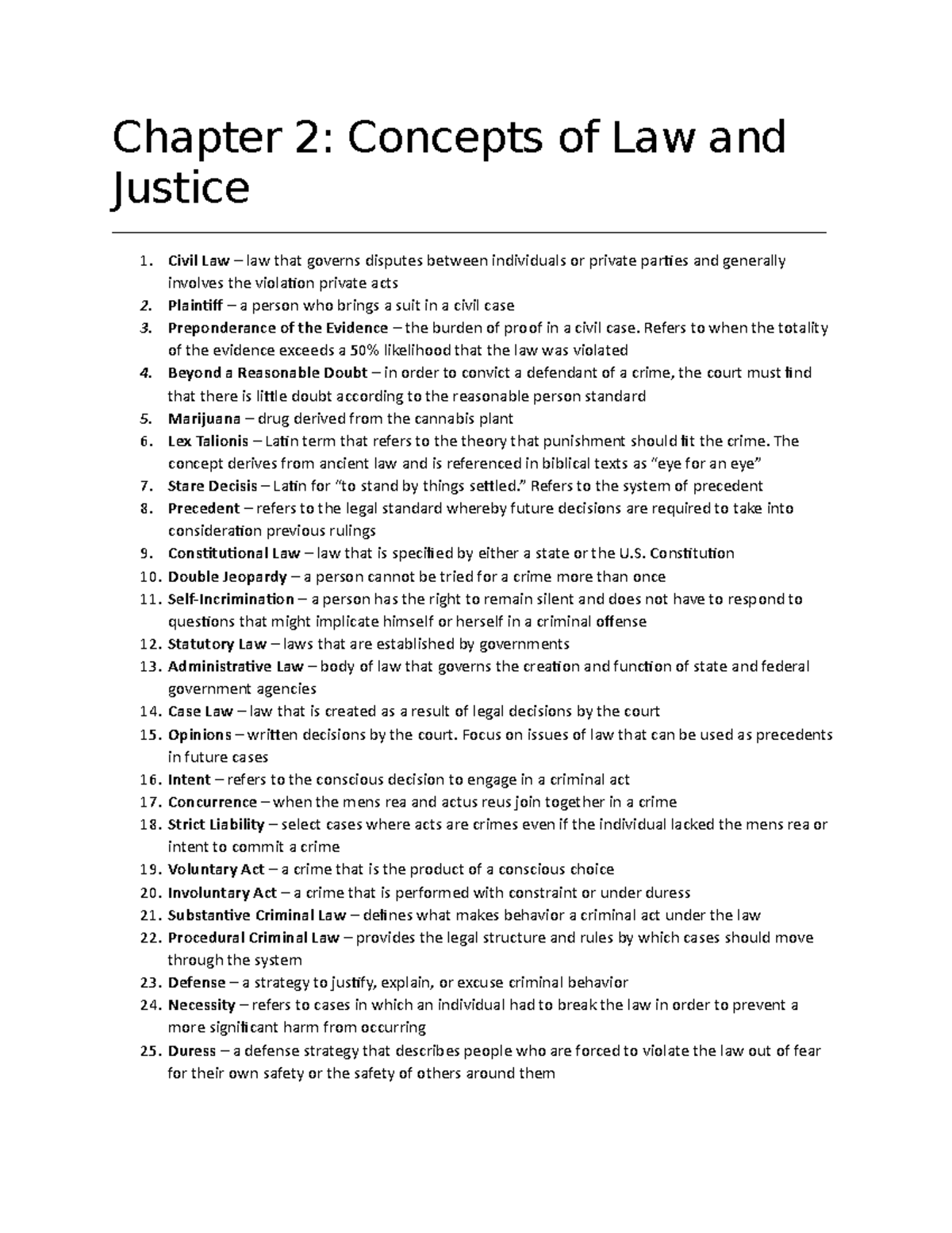 002 Concepts of Law and Justice Flashcards - Chapter 2: Concepts of Law ...