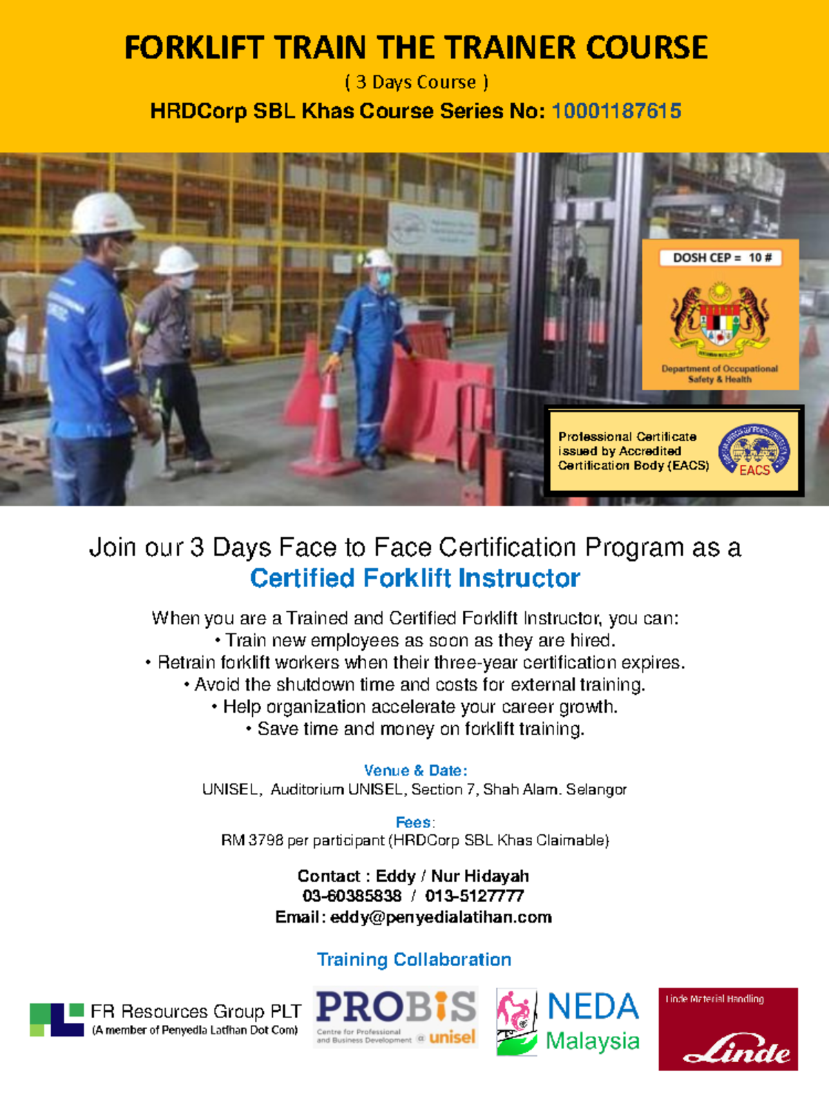 Details 3 Days Certified Forklift Instructor - When you are a Trained ...