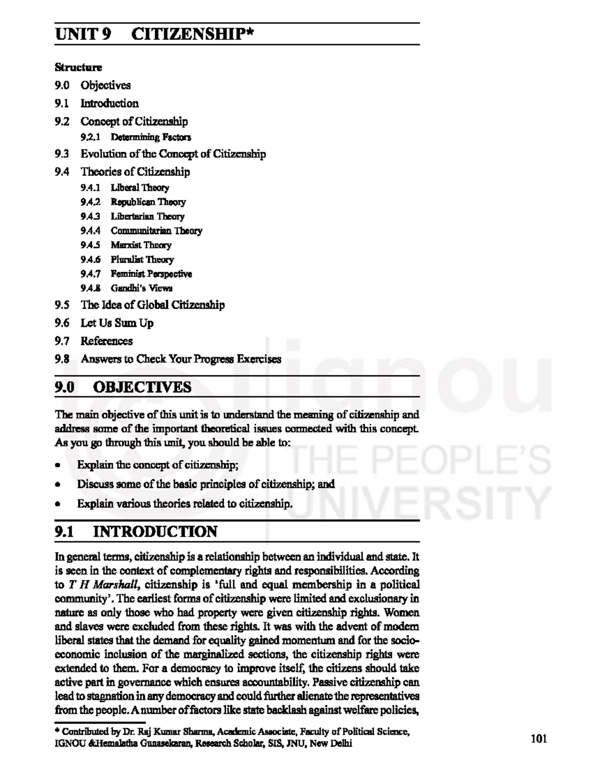 Unit-9 citizenship - Short Summary - citizenship in the globalaizing ...