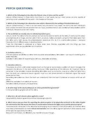 PSYC10003 - Unimelb - Mind, Brain & Behaviour 1 - Studocu