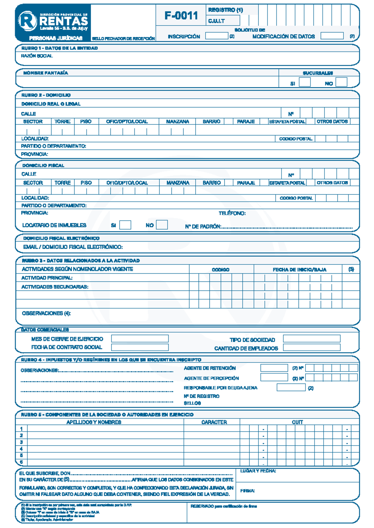 IB Formulario F 0011 - csdc - REGISTRO (1) DIRECCIÓN PROVINCIAL DE F ...