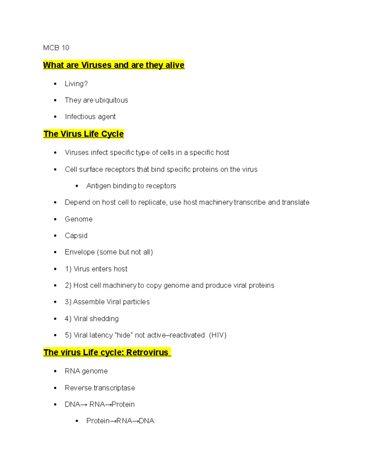 MCB DAY 40 - The virus life cycle - MCB 10 What are Viruses and are ...